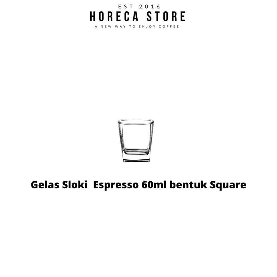Jual Gelas Sloki 6cl Square 60ml Espresso Glass shot | Shopee Indonesia