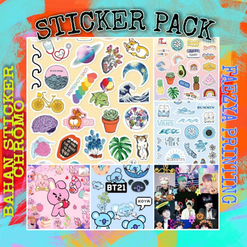 Jual Sticker Pack Chromo Sticker Pack Murah Stiker Pack Custom | Shopee ...