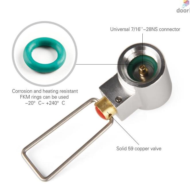 Jual Flat Gas Tank Adapter Valve Canister Gas Convertor Shifter Camping ...