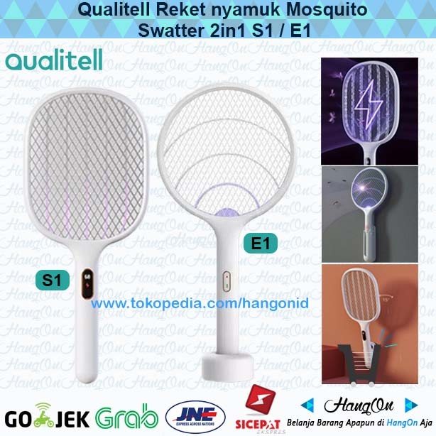 Jual Raket Nyamuk Qualitell UV Light Mosquito Swatter 2in1 Recharge Youpin | Shopee Indonesia