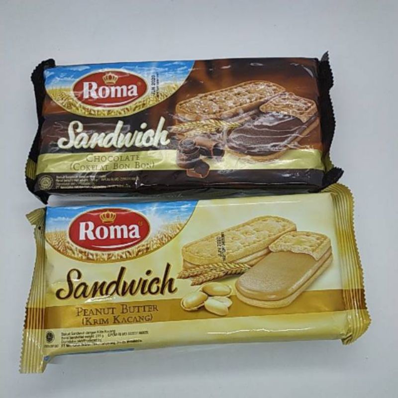 Jual Roma Sandwich coklat peanut 216gr | Shopee Indonesia
