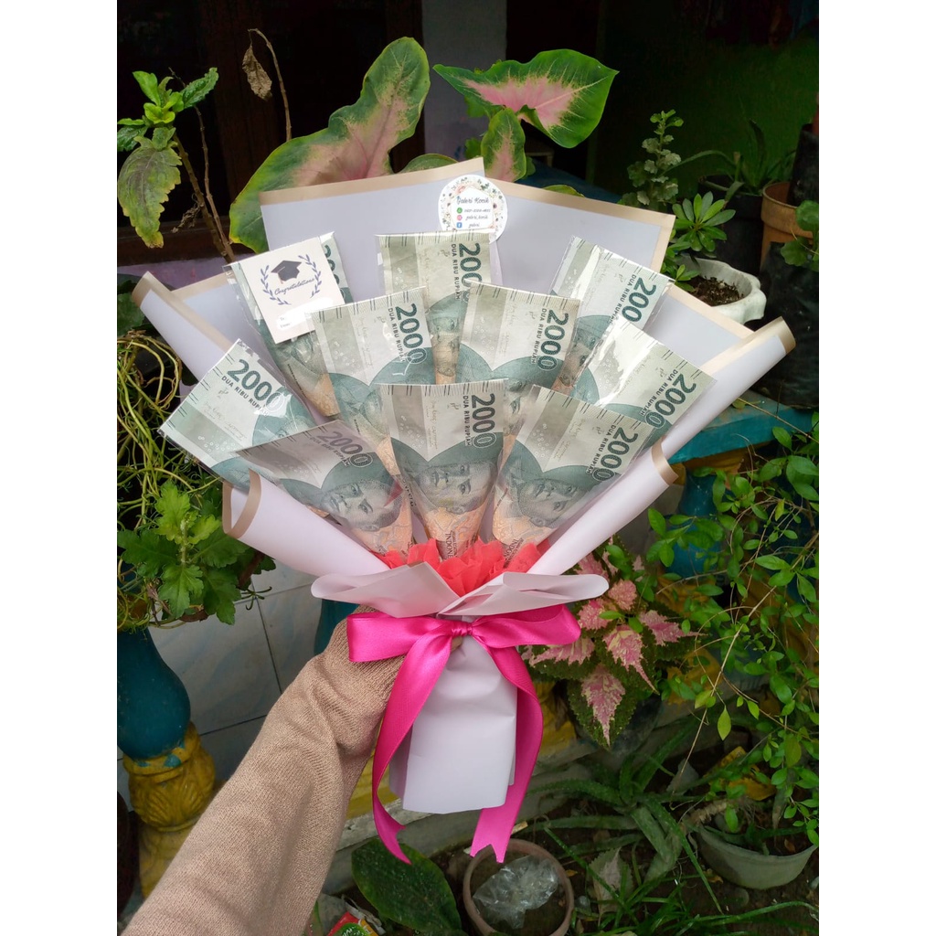 Jual Buket Uang 20 ribu (Model A-08), Buket uang lembar 2 ribu, wisuda ...