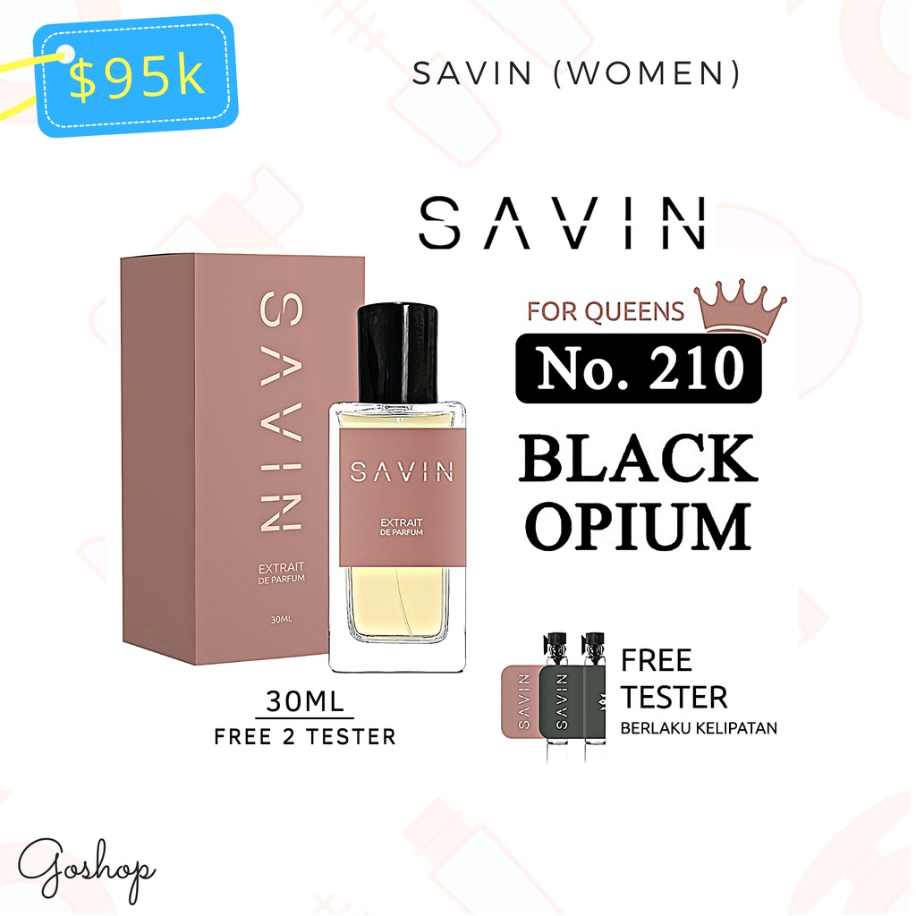Jual SAVIN PARFUM No. 210 Black Opium | Shopee Indonesia