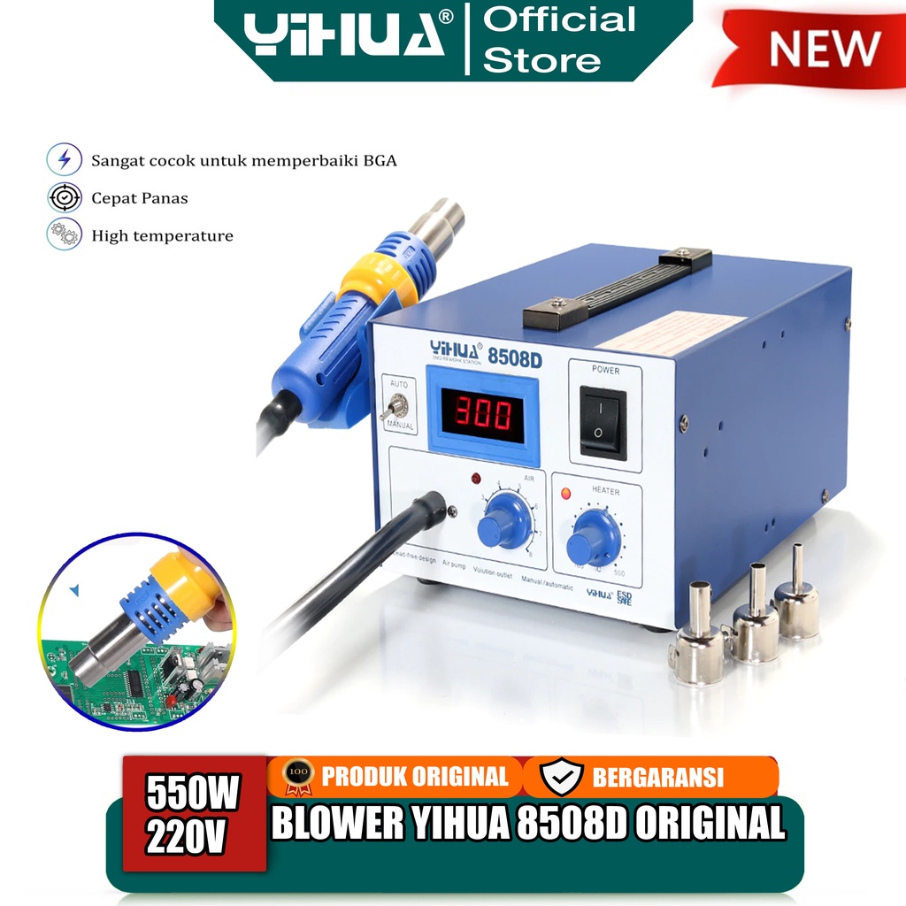 Jual Yihua 8508D Blower HP Solder Uap Station Digital Hot Air SMD ...