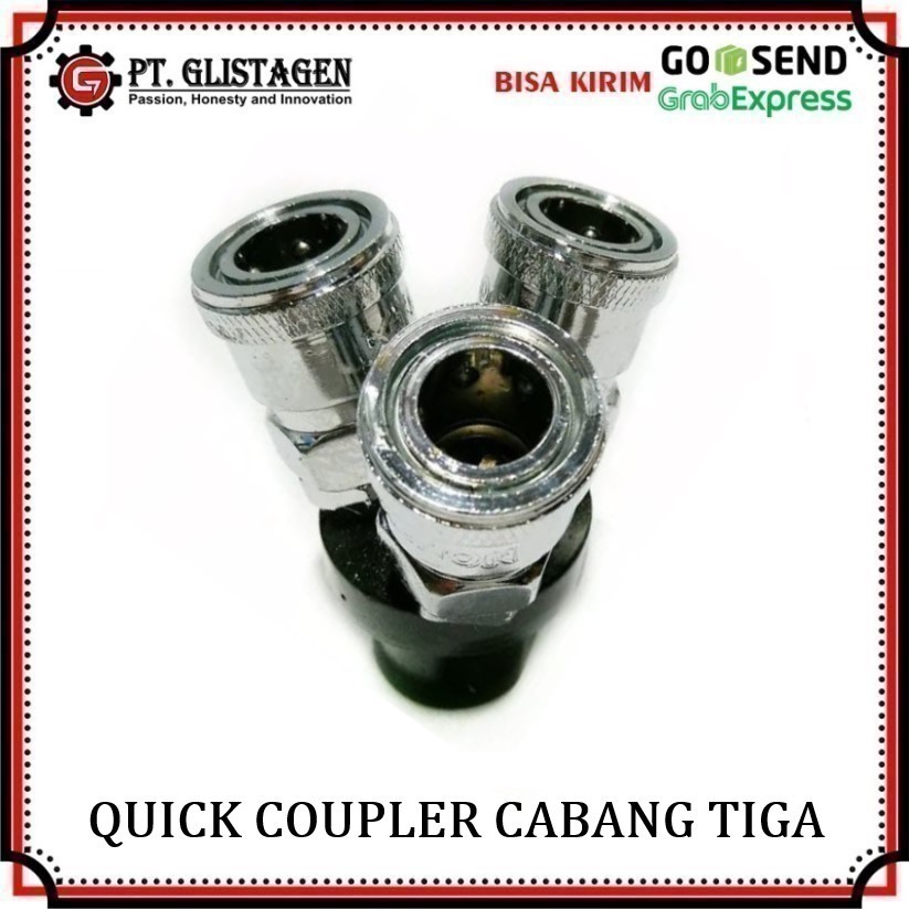 Jual Coupler Cabang 3/Quick Coupler Cabang 3 Kopler Sambungan Kompresor ...