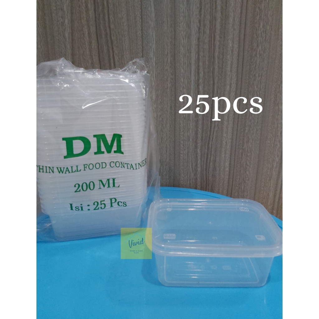 Jual Thinwall Persegi Panjang Rec Dm 200 Ml Kotak Makan Anti Pecah