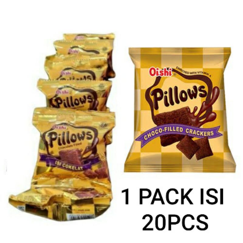 Jual Oishi Pillows Rasa Coklat 6 Gr X 20 Pcs Per Pack | Shopee Indonesia