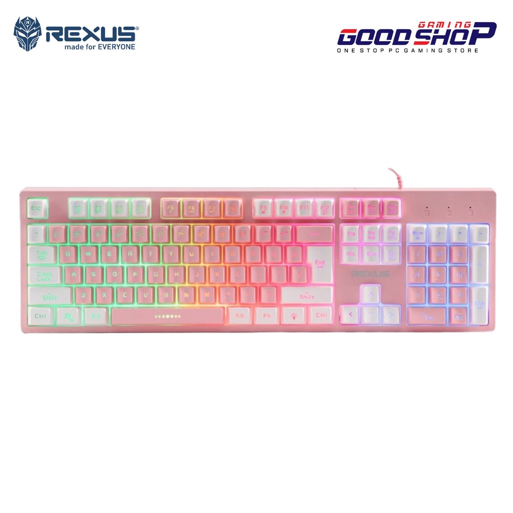 Jual Rexus Battlefire K9E Full Size Rainbow LED - Gaming Keyboard ...