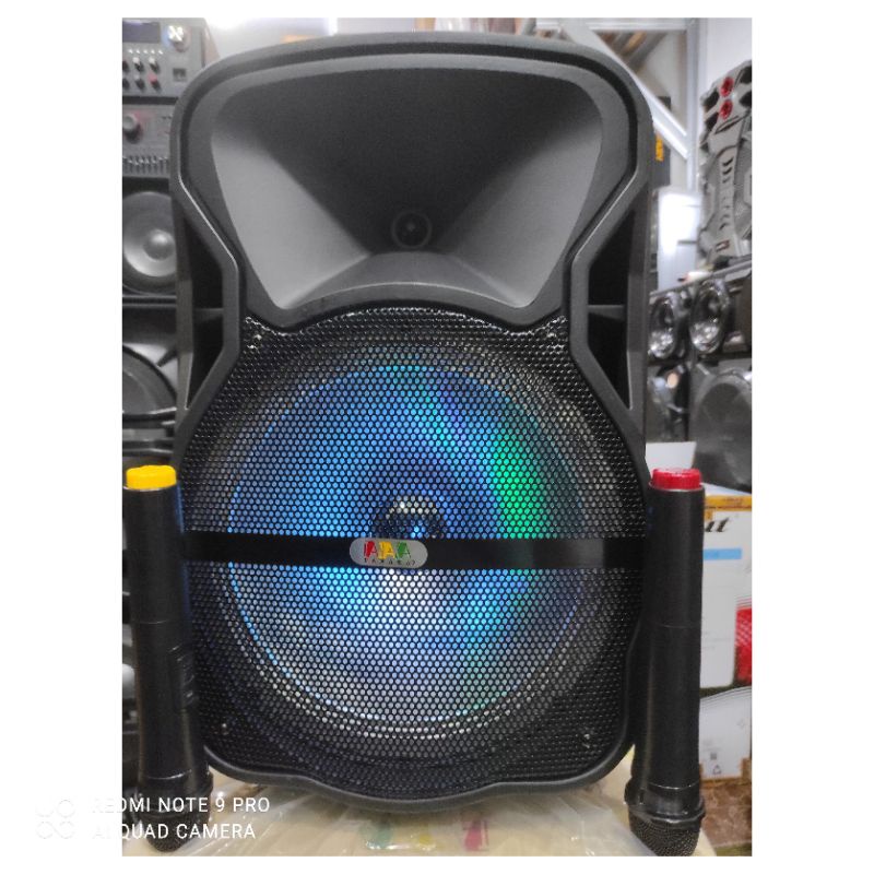 Jual SPEAKER TANAKA 12 INCI TROLLY FREE 2 MIC WIRELESS | Shopee Indonesia
