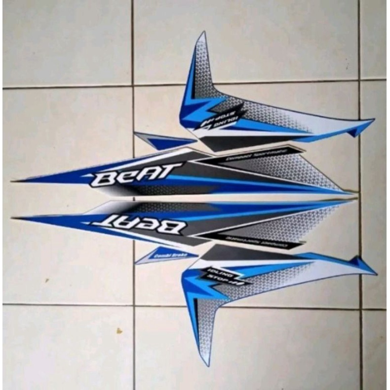 Jual LIST BODY MOTOR HONDA BEAT FI ECO TAHUN 2018 ISS WARNA BIRU PUTIH ...