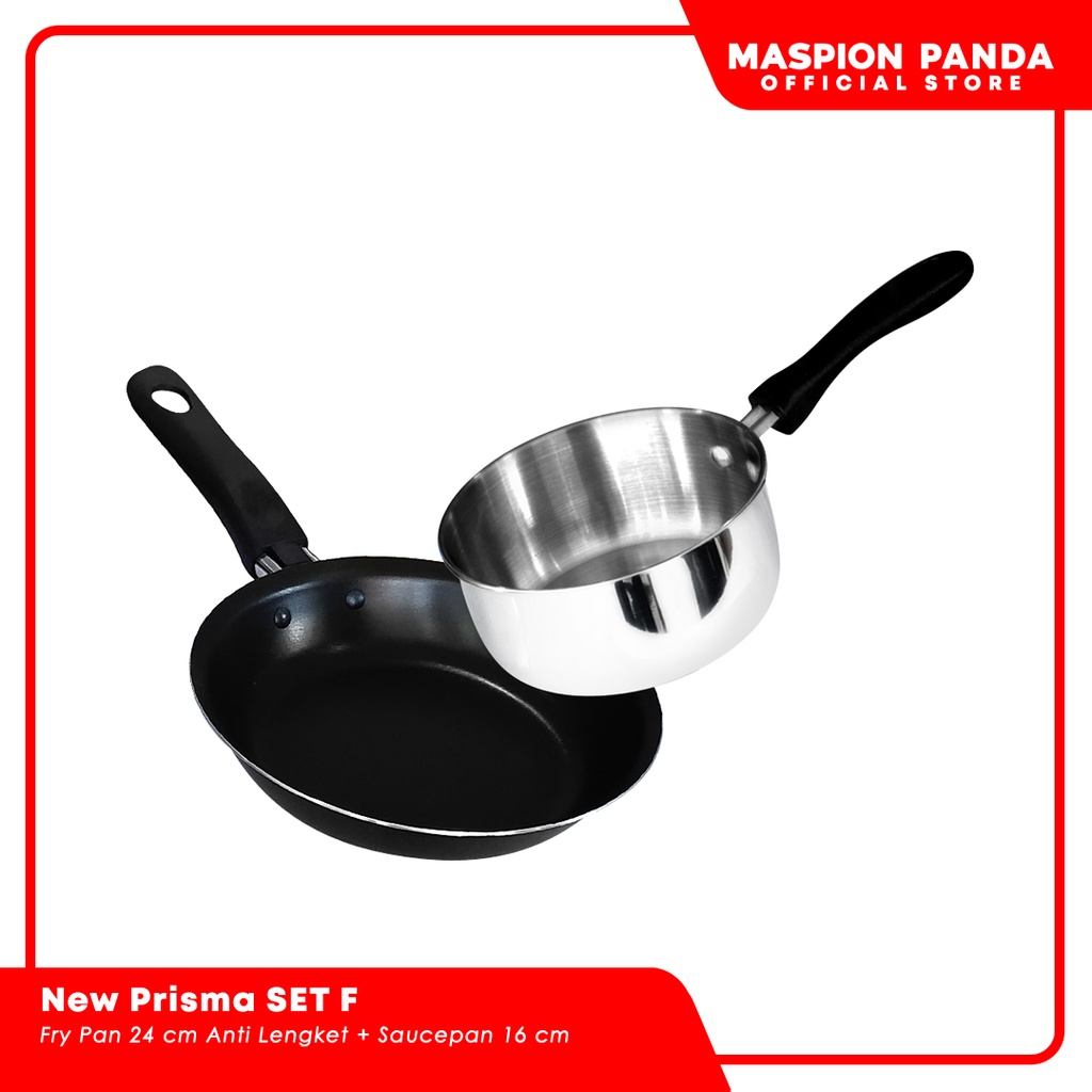 Jual MASPION NEW PRISMA SET F - Fry Pan 24 cm Anti Lengket dan Saucepan ...