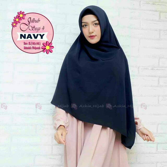 Jual jilbab azkia hijab segi empat ukuran XL 145x145 lebar | Shopee ...