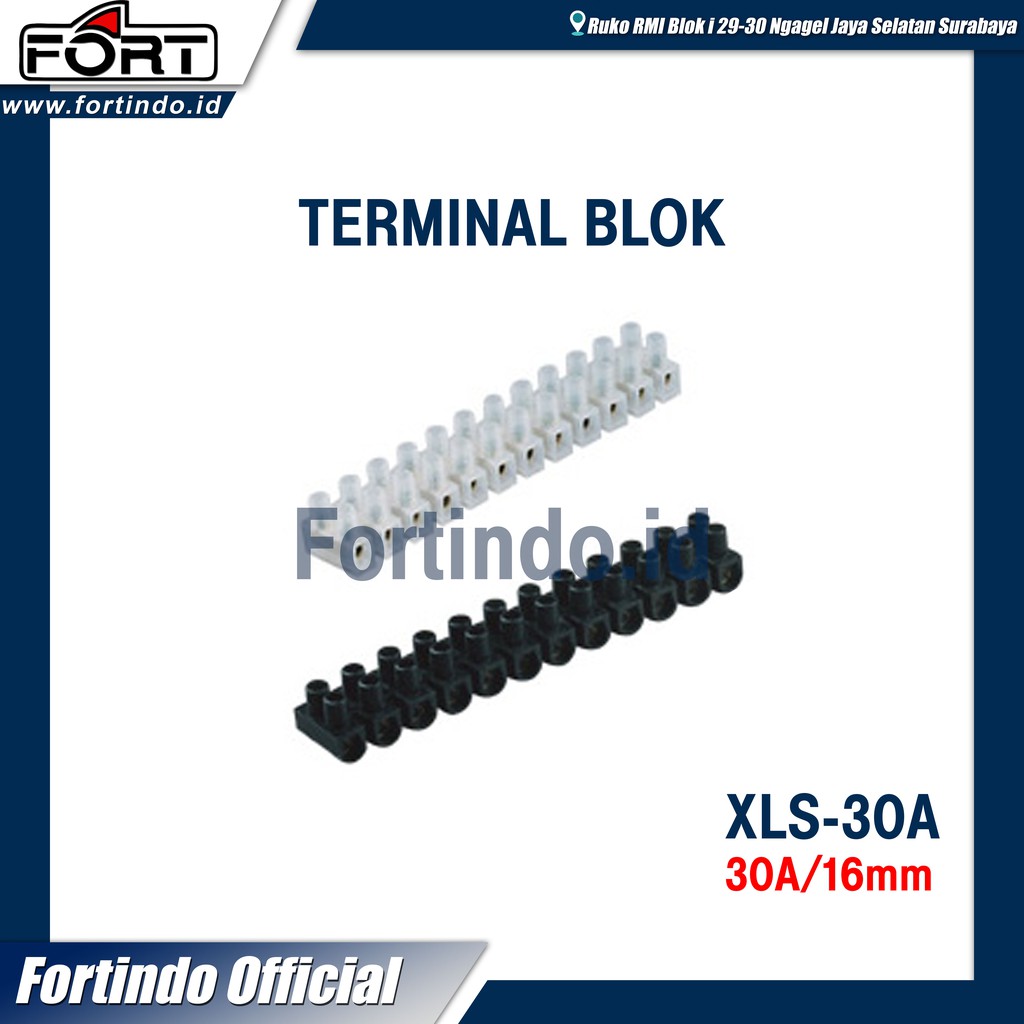 Jual Terminal Blok Krustin XLS-30A 30A/16mm MERK FORT | Shopee Indonesia