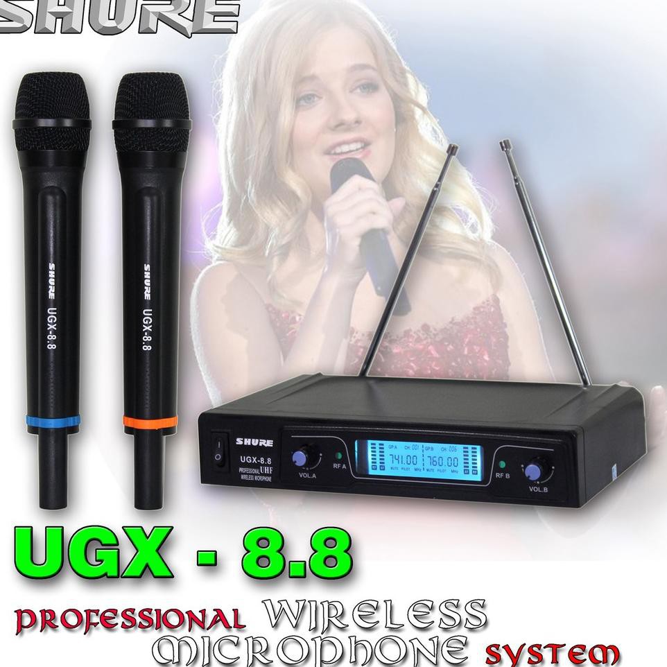 Jual Mic wireless shure PGX 8.8 ( Handheld ) -hitam suara mantap ...
