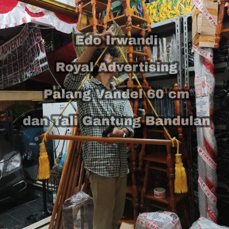 Jual Palang Kayu Vandel 60 cm dan Tali Gantung Bandulan Renda Bendera ...