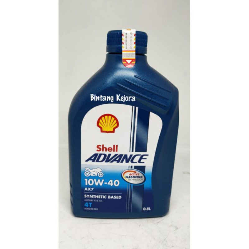 Jual OLI SHELL ADVANCE AX7 10W-40 OLI SHELL AX7 MOTOR BEBEK SPORT 4TAK ...