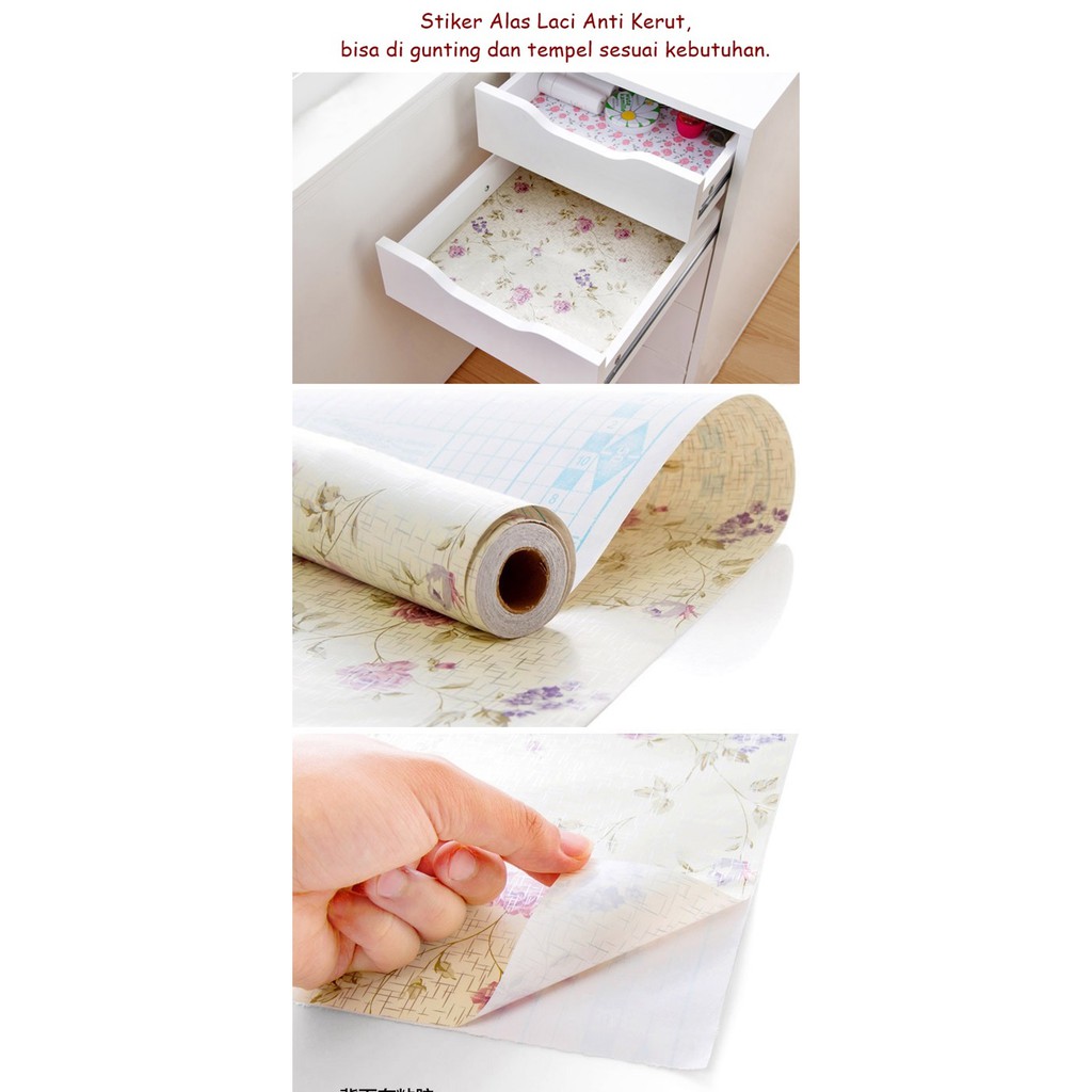 Jual AR029 Stiker Alas Laci Lemari Pintu Anti Kerut Wallpaper Cushion ...