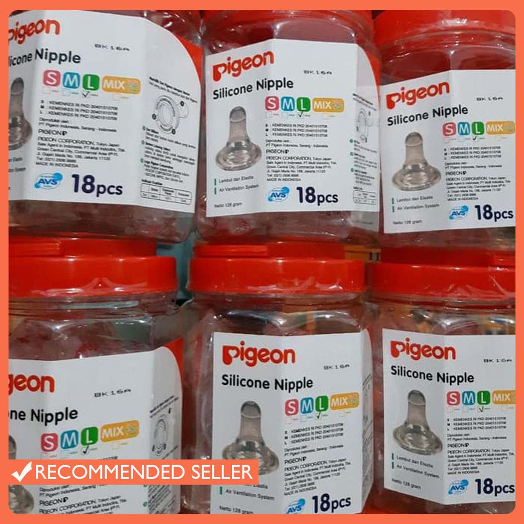 Jual DOT PIGEON SILICONE NIPPLE UKURAN S/M/L ( SATUAN) | Shopee Indonesia