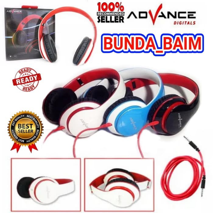 Jual Unik HEADPHONE BANDO ADVANCE HIFI MIC MH 033 MEGA BASS HEADSET ...