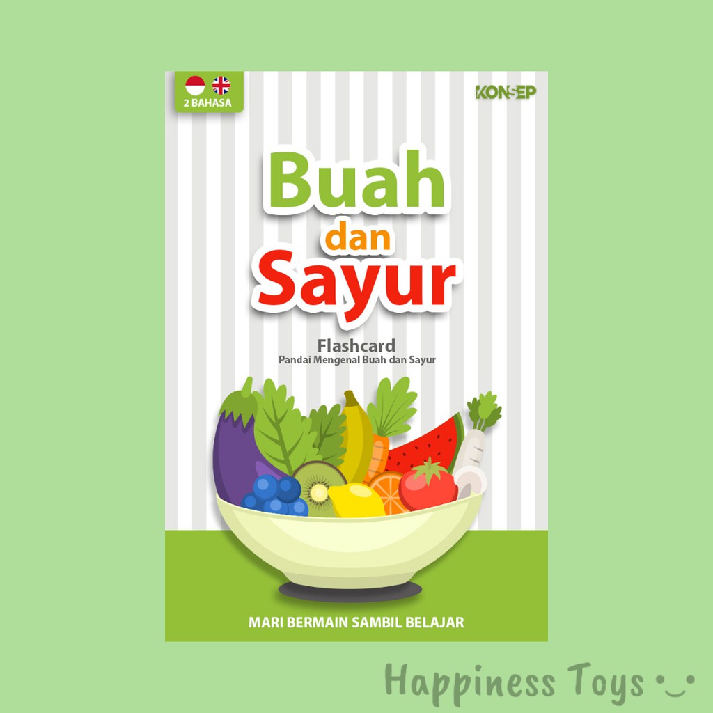 Jual Flashcard Buah dan Sayur - Mainan Edukasi Anak | Shopee Indonesia