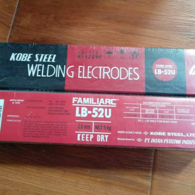 Jual MDN | KAWAT LAS FAMILIARC KOBE TYPE LB-52U 5KG SIZE 2.6 3.2 4.0 MM KOBELCO WELDING ...