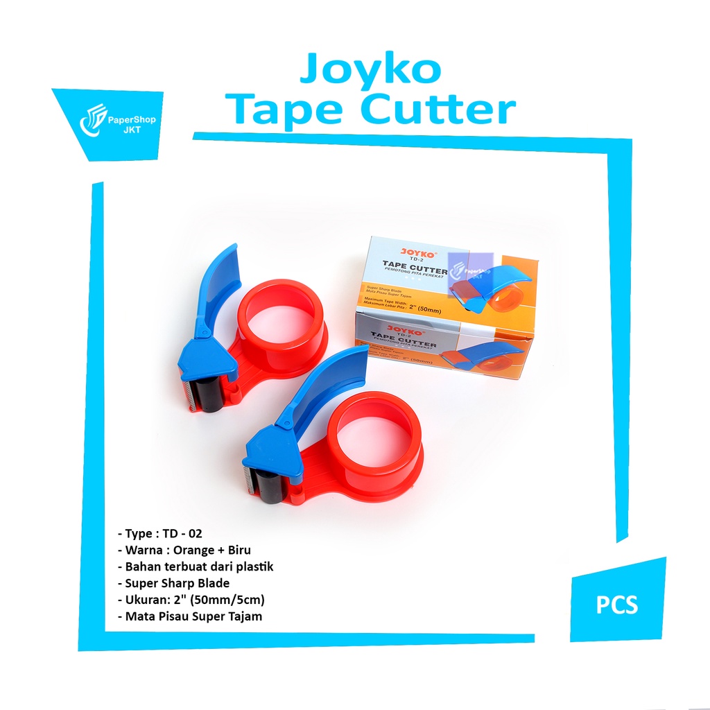 Jual JOYKO - TD02 Tape Cutter Lakban 2 inch - Pemotong Lakban - PCS ...