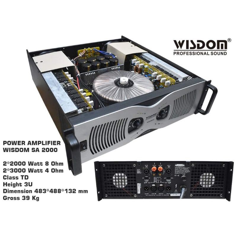 Jual Power amplifier Wisdom SA 2000 Original Garansi Resmi | Shopee Indonesia