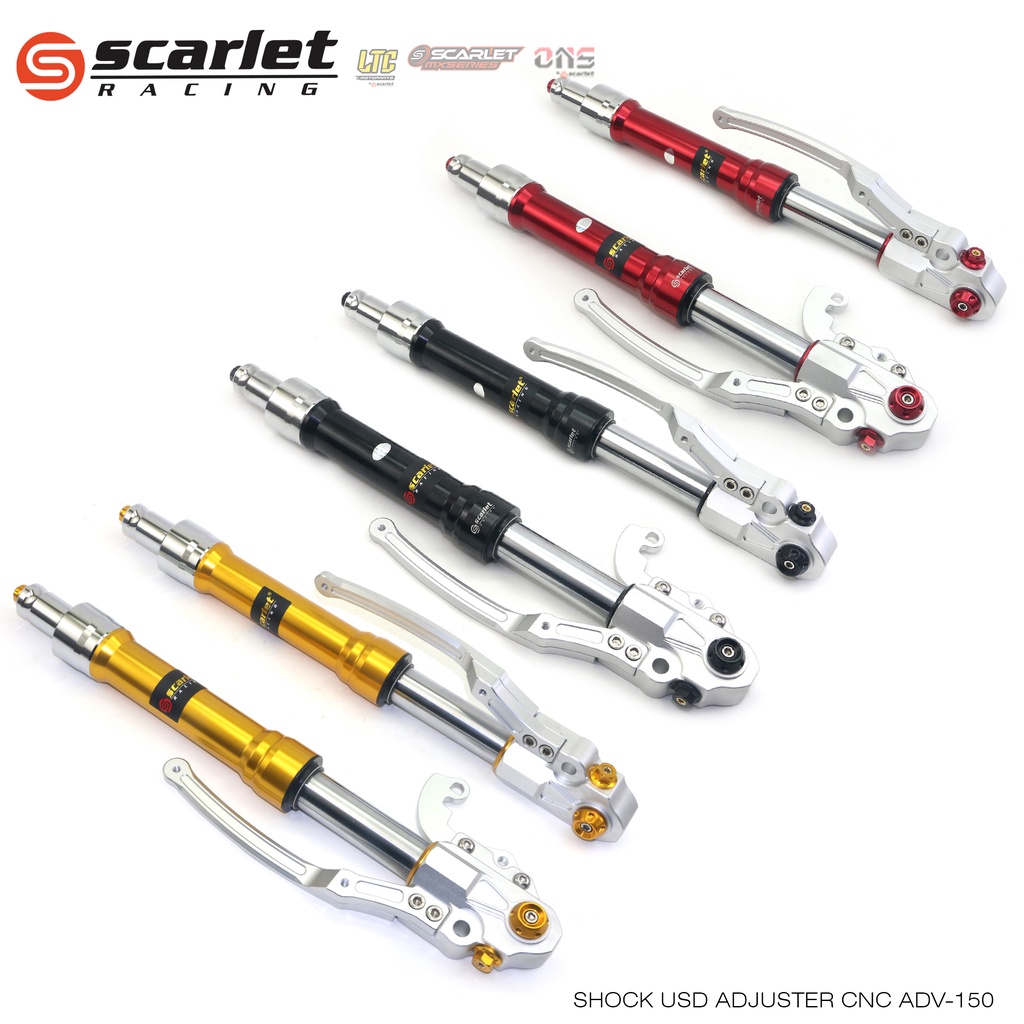 Jual Scarlet Racing - Shock Upside Down Skok Depan USD Adjuster CNC ADV 150 | Shopee Indonesia