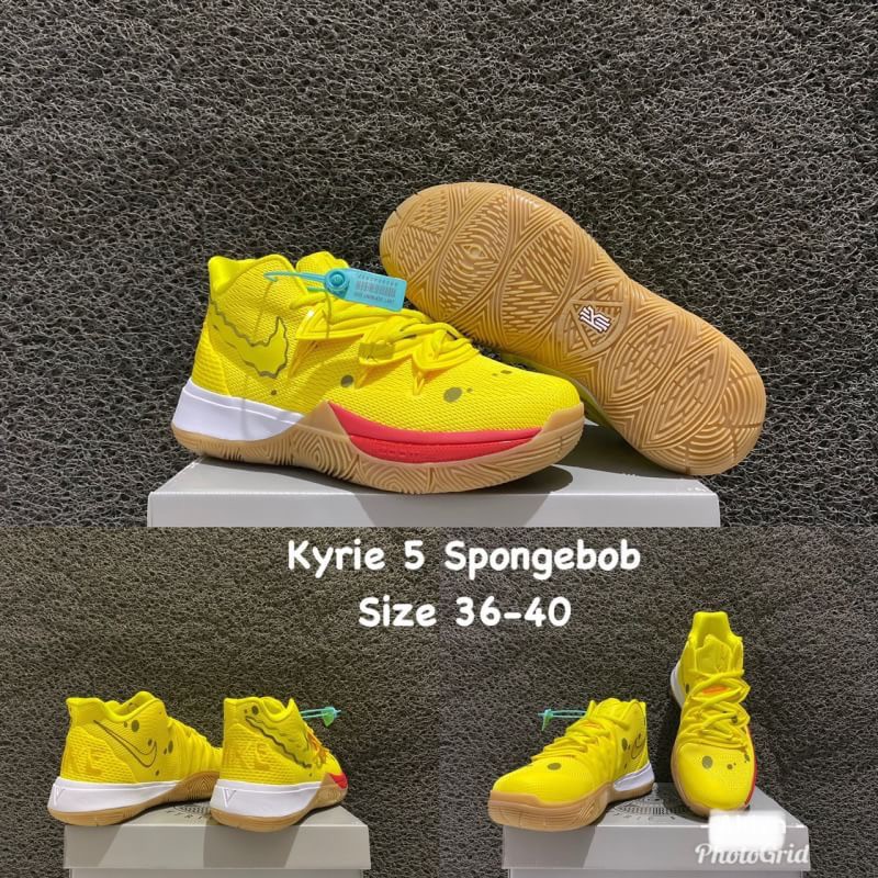 Jual sepatu basket anak nike kyrie 5 spongebob squarepants gs kids ...