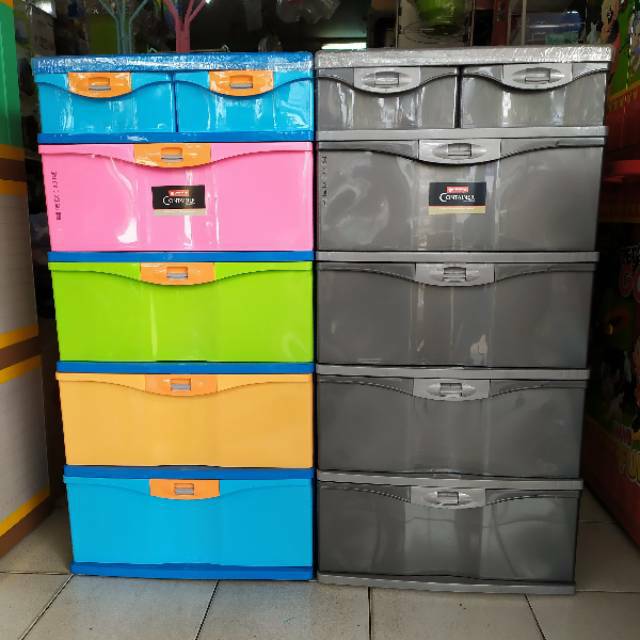 Jual Lemari Plastik Lion Star susun 4 Plus laci kecil 2 | Shopee Indonesia