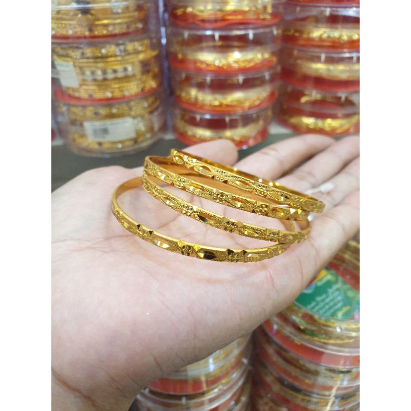 Jual gelang keroncong dubai/gelang india/gelang lapis emas | Shopee ...