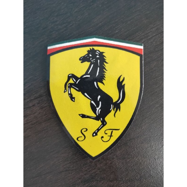 Jual stiker Ferrari sticker logo Ferrari ukuran 8,5x6,5 cm | Shopee ...