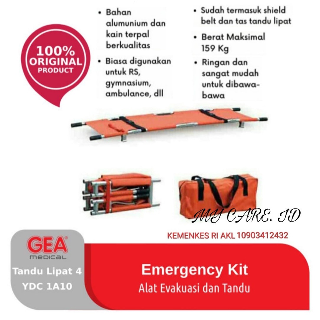 Jual LynCare Tandu Lipat 4 GEA / Tandu Lipat 2 GEA / Folding Stretcher ...