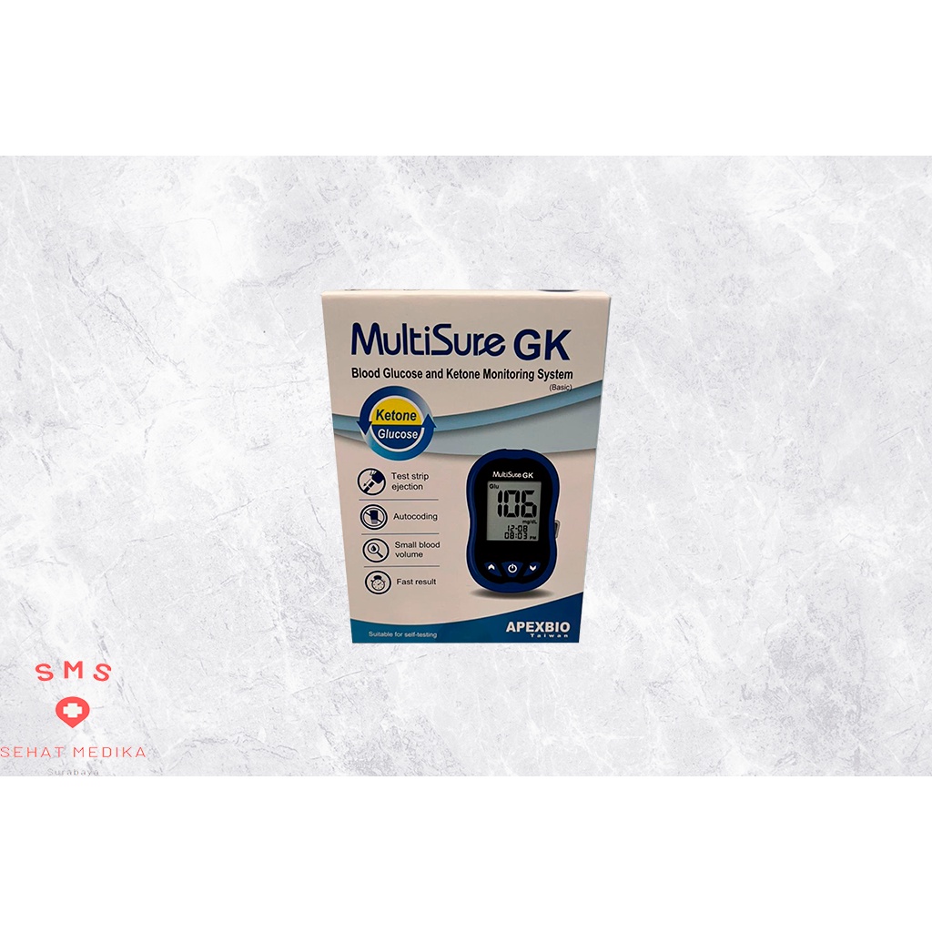 Jual Alat Ukur Gula Dan Keton Darah Multisure Gk Blood Glucose Test ...