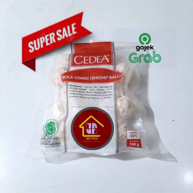 Jual bola udang cedea 200gr shrimp ball olahan ikan super | Shopee ...