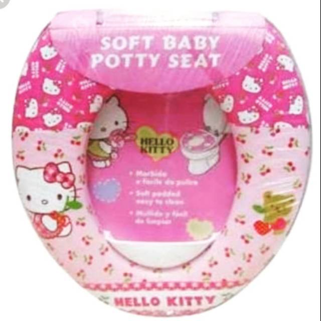 Jual ALAS DUDUK CLOSET HELLO KITTY soft baby potty seat hello kitty ...
