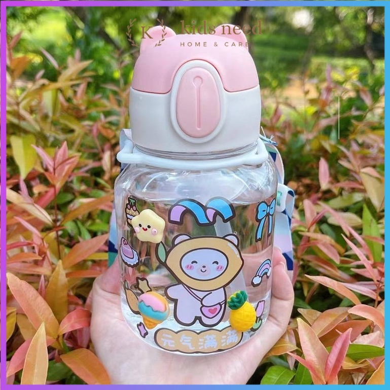 Jual Botol Air Minum Anak 450 ML BPA FREE / Botol Minum Anak Lucu Motif Karakter Imut dengan ...
