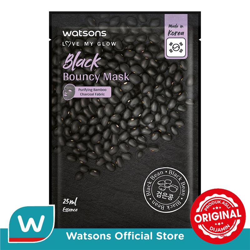 Jual Watsons Black Bouncy Mask 1's | Shopee Indonesia