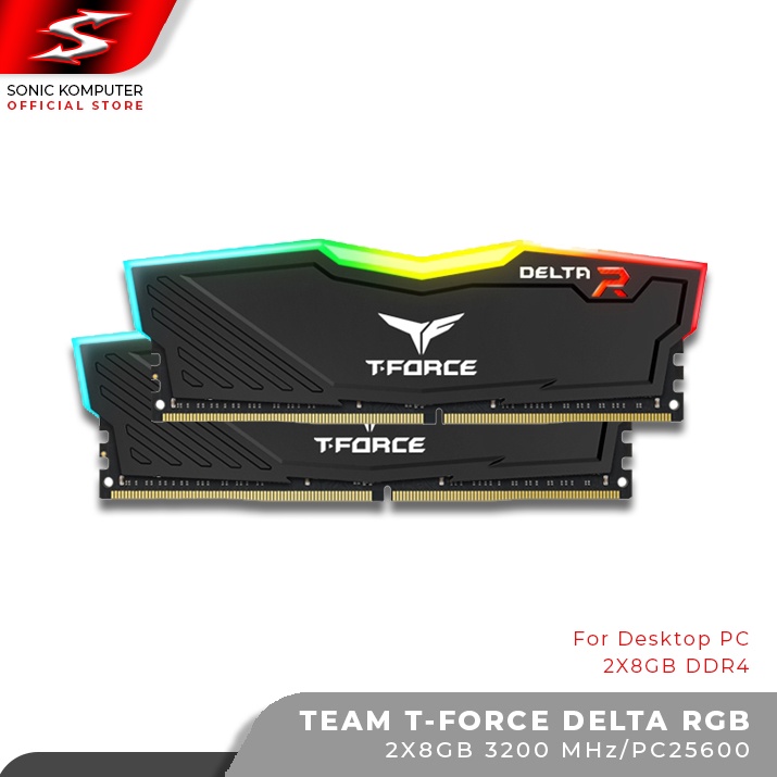 Jual Team Delta DDR4 RGB PC25600 3200Mhz Dual Channel 16GB (2x8GB ...