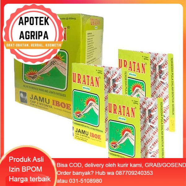 Jual Kapsul Ekstrak URATAN Jamu Iboe Isi 10 Strip ( 1 Box ) | Shopee ...