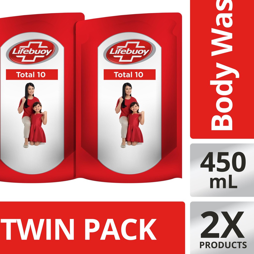 Jual Lifebuoy Sabun Cair Total 10 Refill 450 ml Twin Pack | Shopee ...
