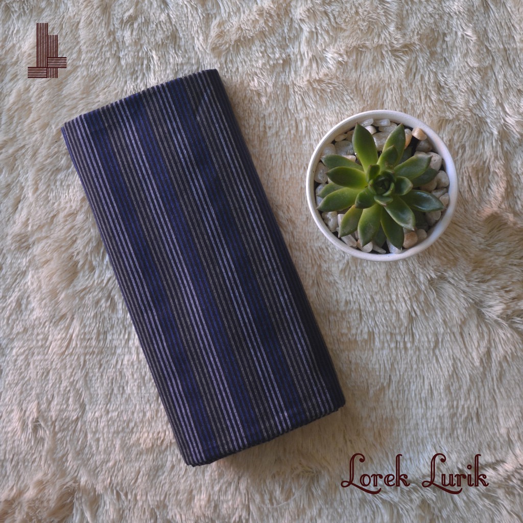 Jual Kain Tenun Lurik Biru Navy Strip / Lurik Biru Dongker | Shopee ...