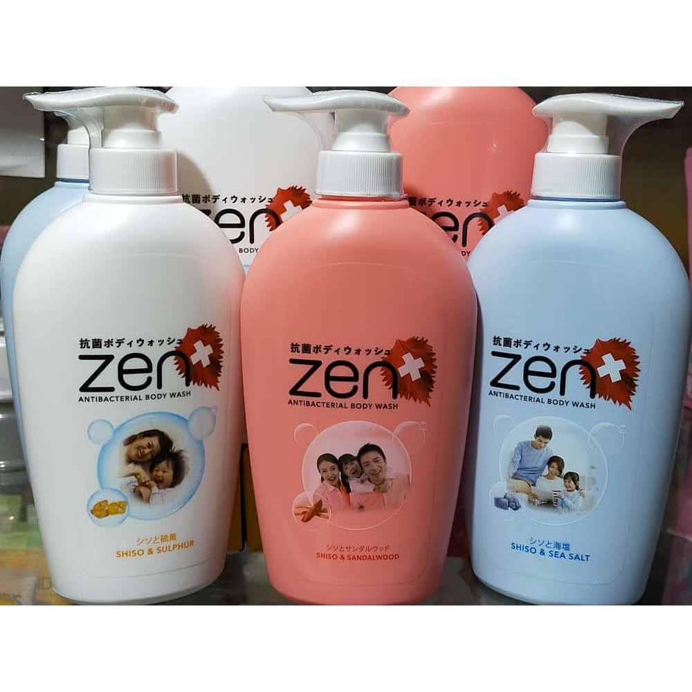 Jual ZEN ANTI BACTERIAL BODYWASH 500ML BOTOL PUMP | Shopee Indonesia