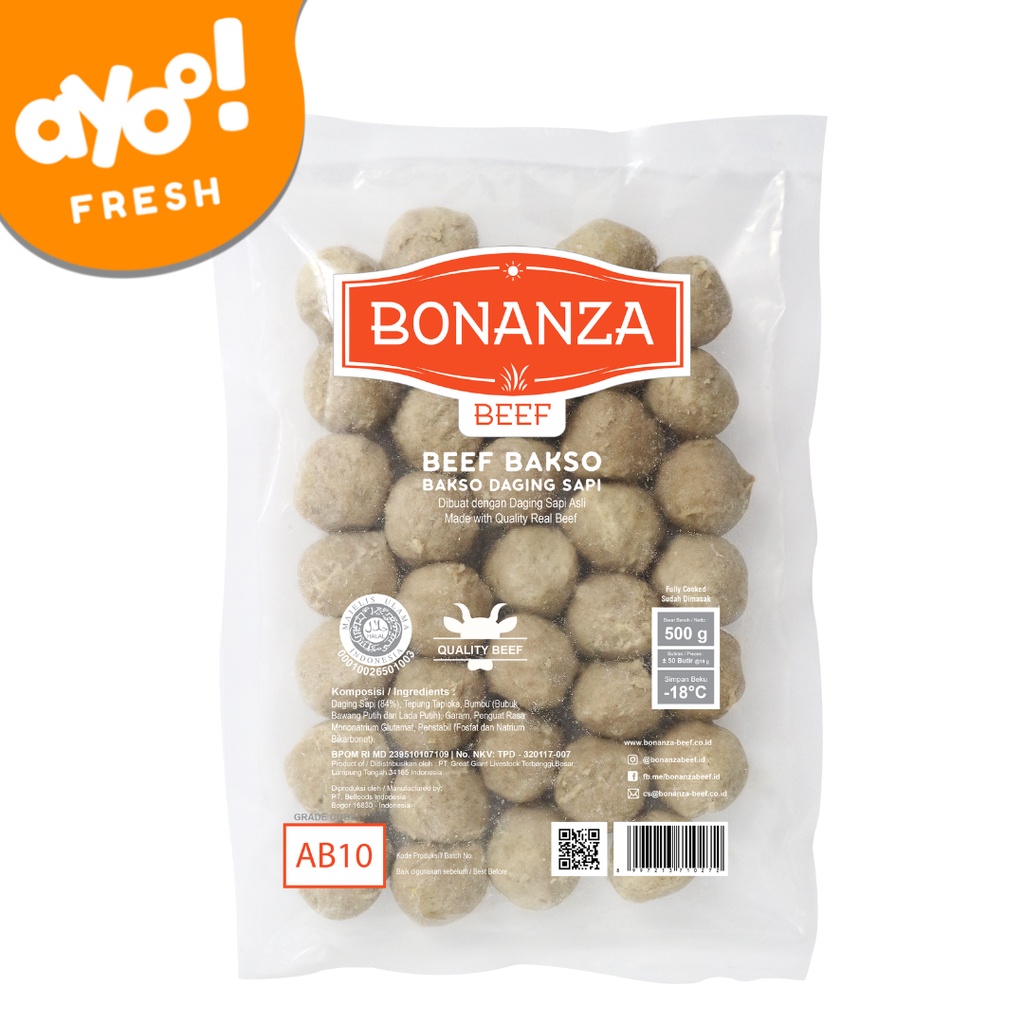 Jual Belfoods Bonanza Bakso Sapi AB10 500 g Pack | Shopee Indonesia