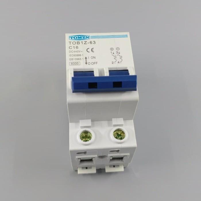 Jual MCB DC C16 16A 440V 2P Circuit Breaker Solar PV Panel Surya PLTS | Shopee Indonesia