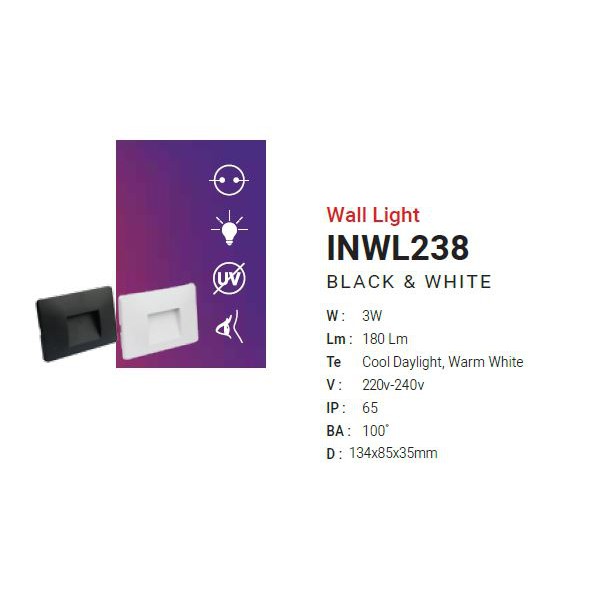 Jual INLITE Lampu Dinding LED / IN LITE LED Wall Light / Lampu LED ...