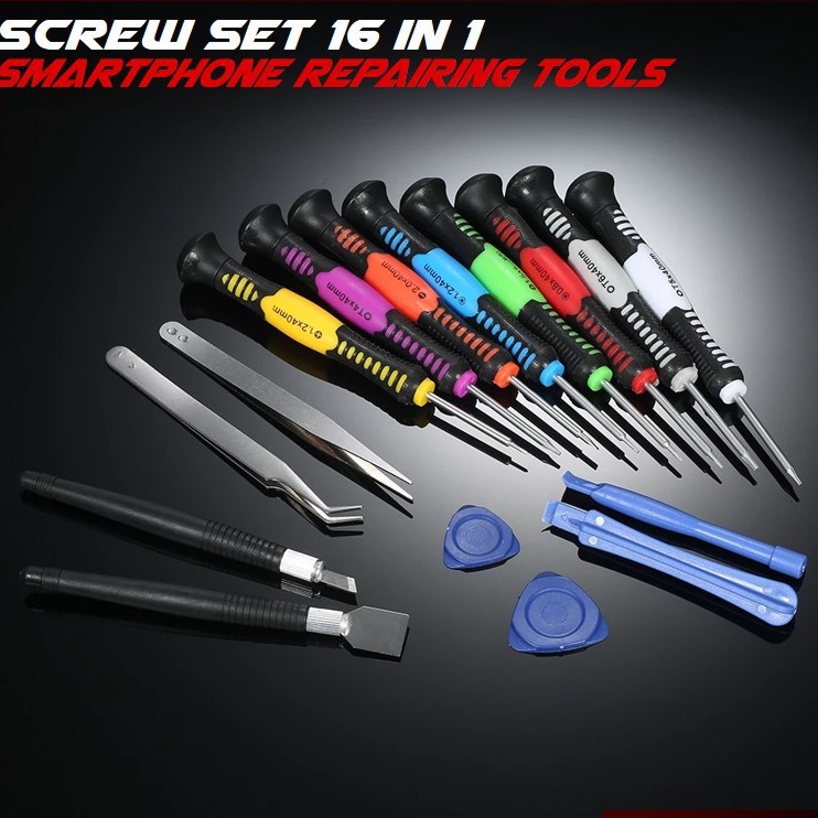 Jual POWER Obeng Set 16 in 1 Reparasi Smartphone Handphone - 2811 ...