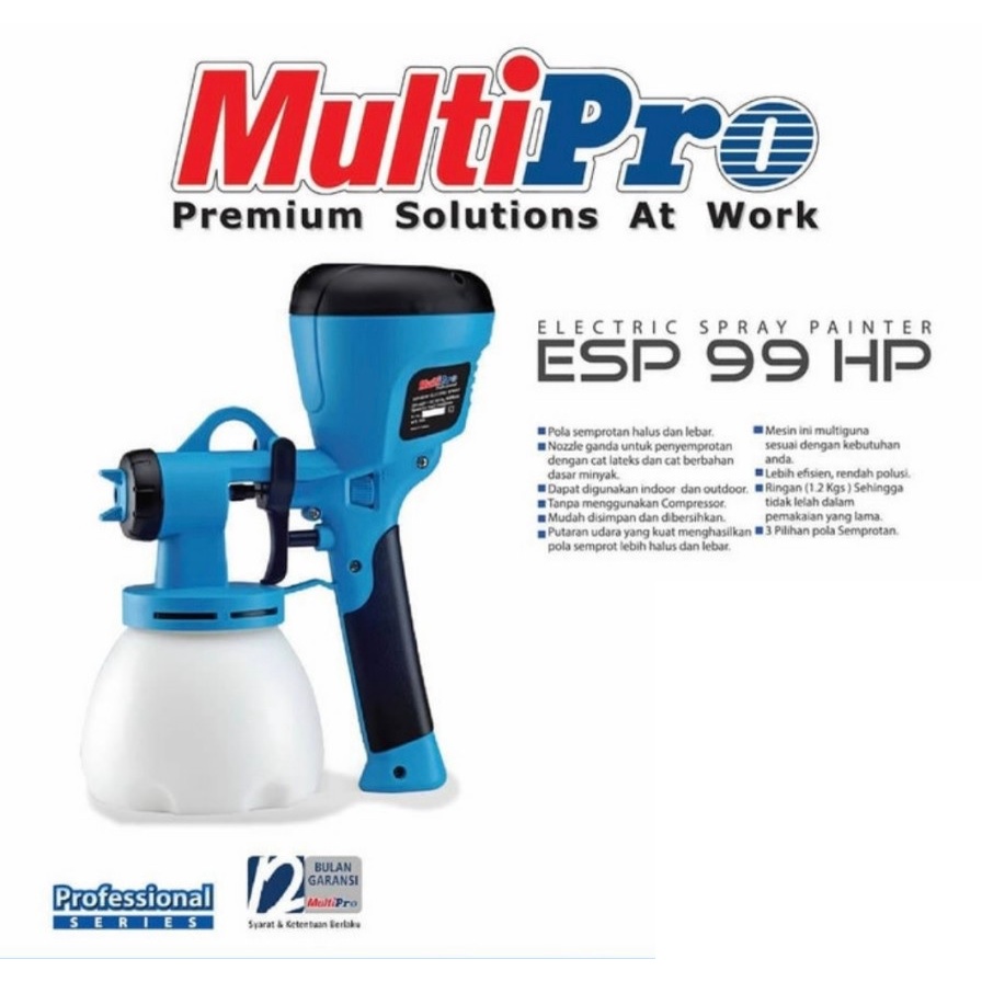Jual Mesin cat Spray Gun Elektrik Portable ESP99HP MULTIPRO ESP 99 HP ...