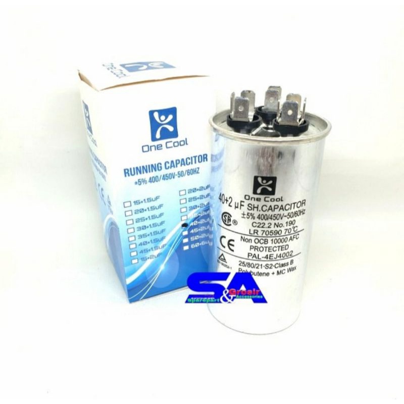 Jual Kapasitor AC 40+2 uf 3 Soket/Running Capacitor-Kapacitor 40+2uf | Shopee Indonesia