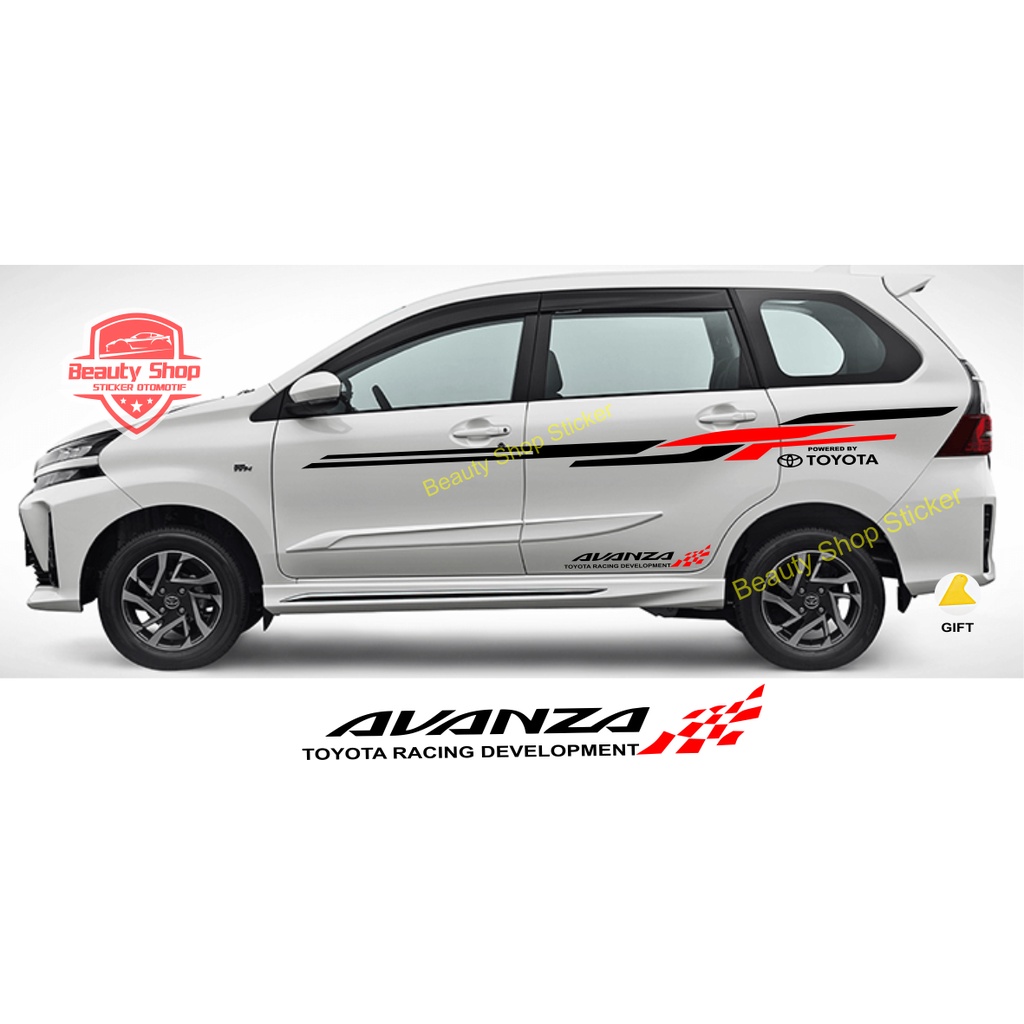 Jual sticker stiker mobil toyota avanza racing development list stripe ...